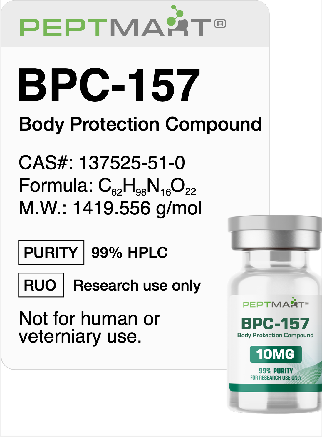 BPC-157 10mg – PeptMart Inc